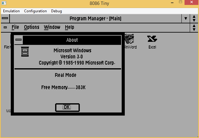 8086 Tiny Plus, a lightweight PC XT emulator with CGA/MCGA graphics ...