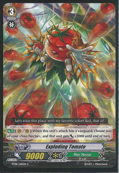 BT08/060 Exploding Tomato – Common (C) - Cardfight!! Vanguard | Trading ...