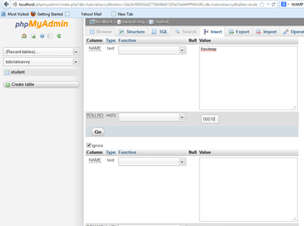 WAMP : PHP My Admin - Getting Started With MySql - 1 -Tutorial Savvy
