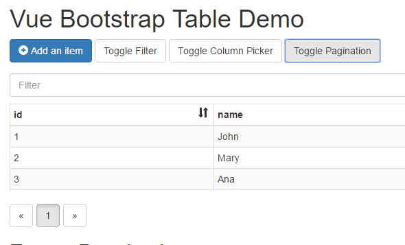 Sortable And Searchable Bootstrap Table For Vuejs Vuejs Script