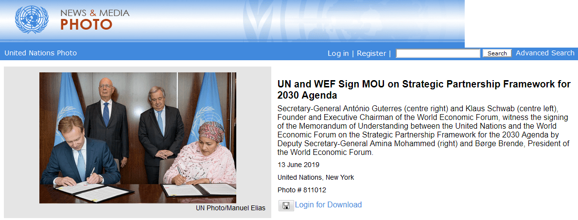 13 june 2019 un and wef sign mou on strategic