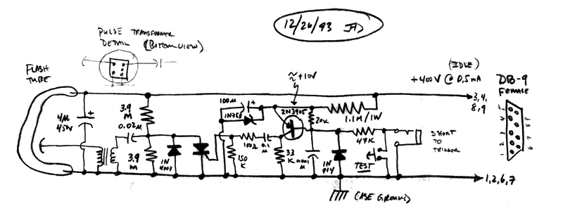 Xenon Strobe Circuit - Circuit Diagram