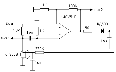 Audio Splitter Schematic Diagram